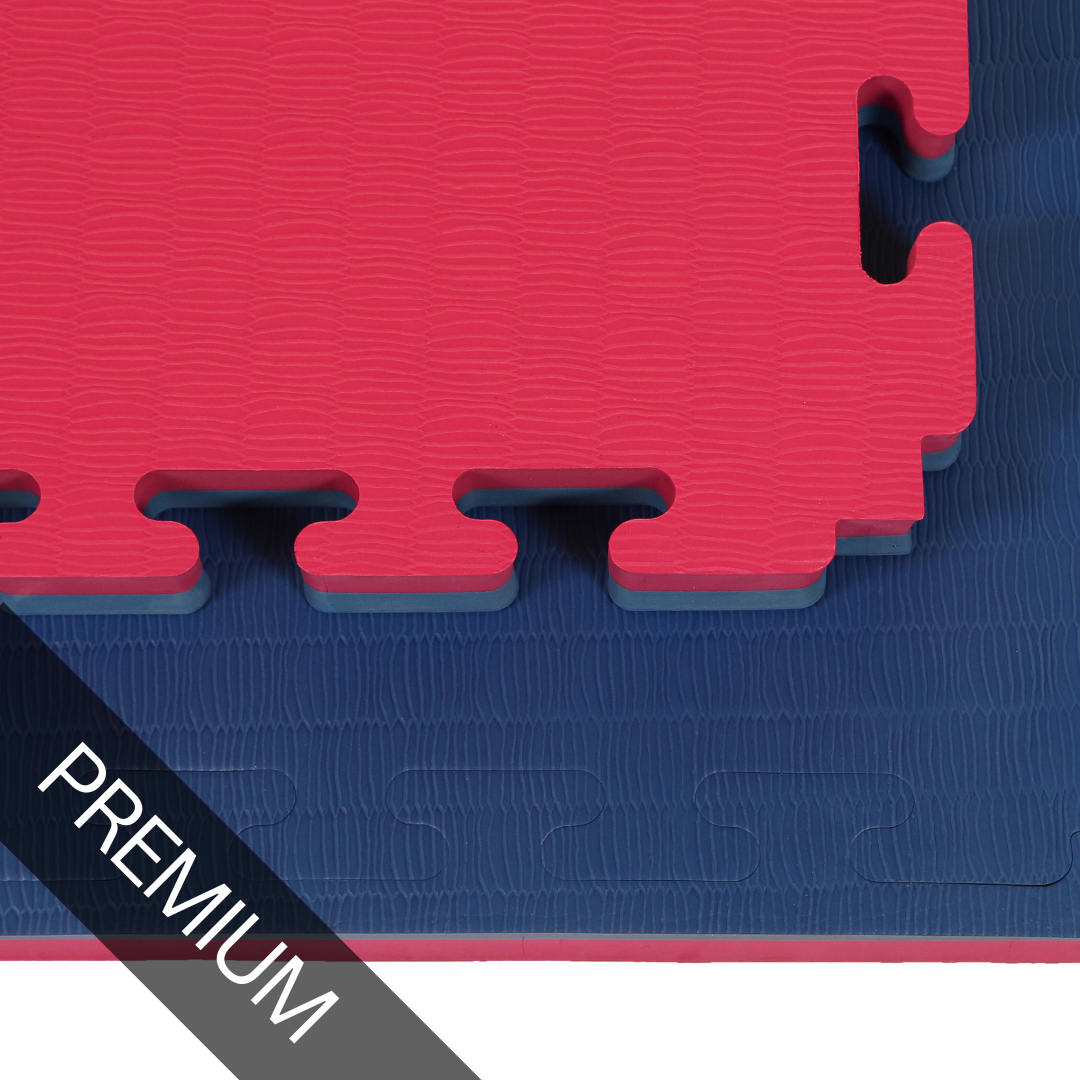 Promat Blue/Red 40mm Jigsaw Mats - Tatami Finish - Jigsaw Mats - MMA ...