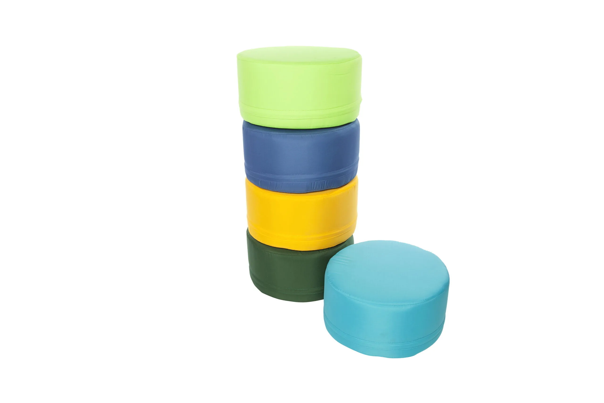 Round Foam Seating Pods - Set of 5 Indoor/Outdoor Polyester - Bean Bags ...