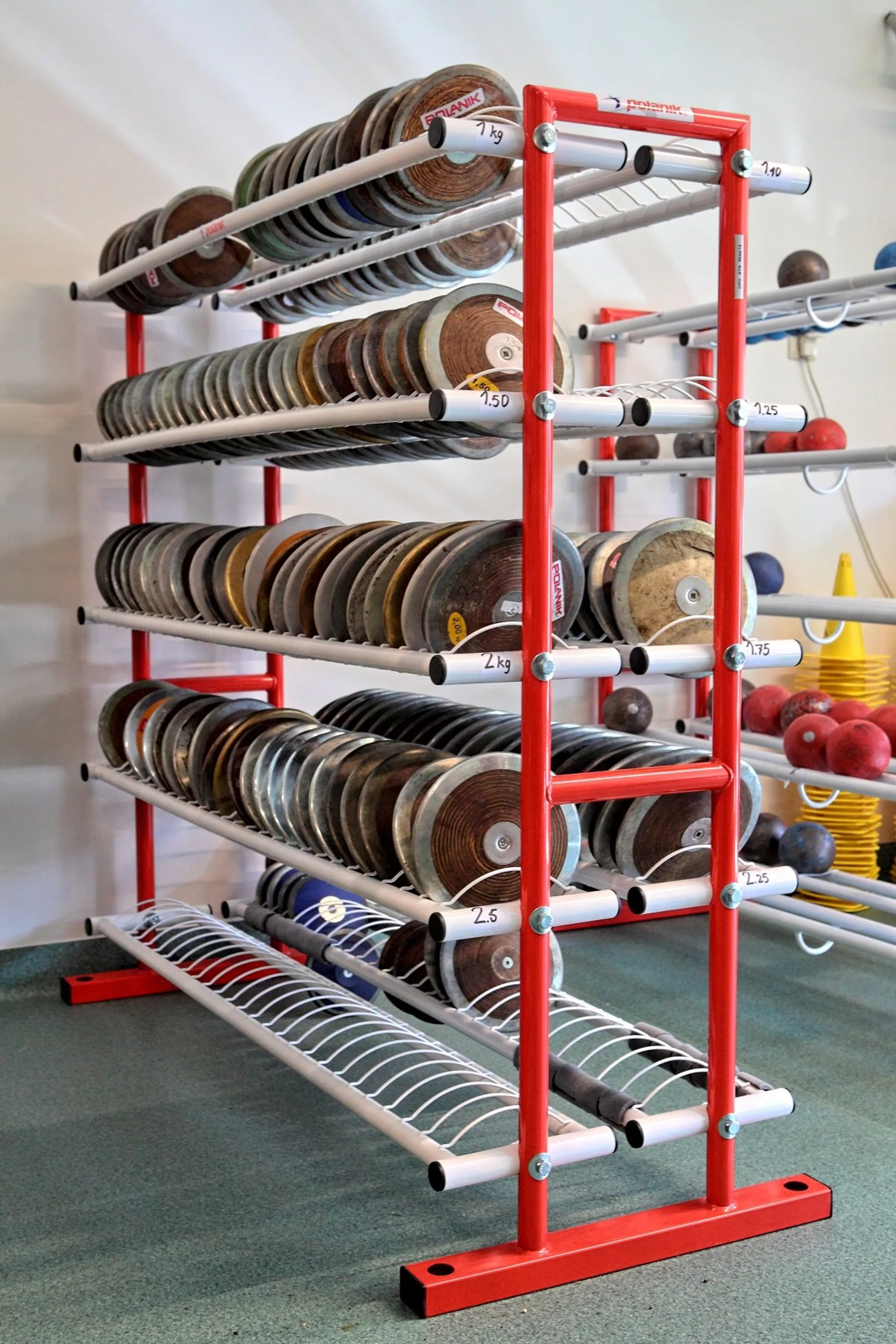 Polanik Discus Storage Rack - Discus Accessories - Athletics Direct